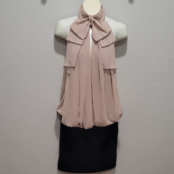 Bisou Bisou | Dresses | Bisou Bisou Pink And Black Mini Dress | Poshmark